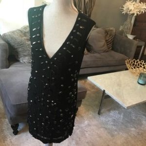 French Connection | Dresses | Nwt Beaded French Connection Black Dress ...